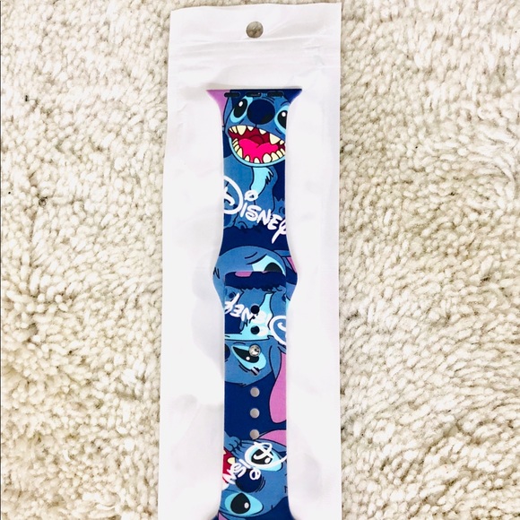 Disney | Accessories | 384mm Disney Stitch Apple Watch Silicone Band ...